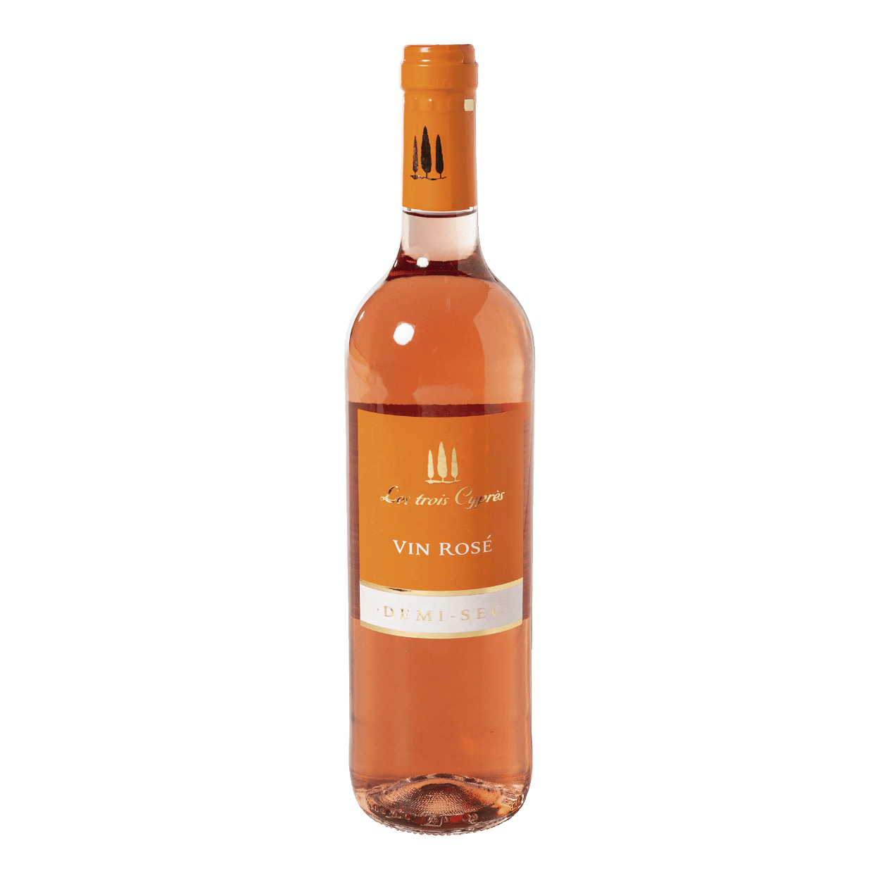 Rosé demi-sec LES TROIS CYPRÈS® bon marché chez ALDI