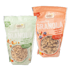 Crunchy granola GOLDEN BRIDGE® bon marché chez ALDI