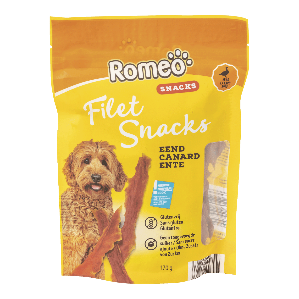 Snacks de filet pour chiens ROMEO® bon marché chez ALDI