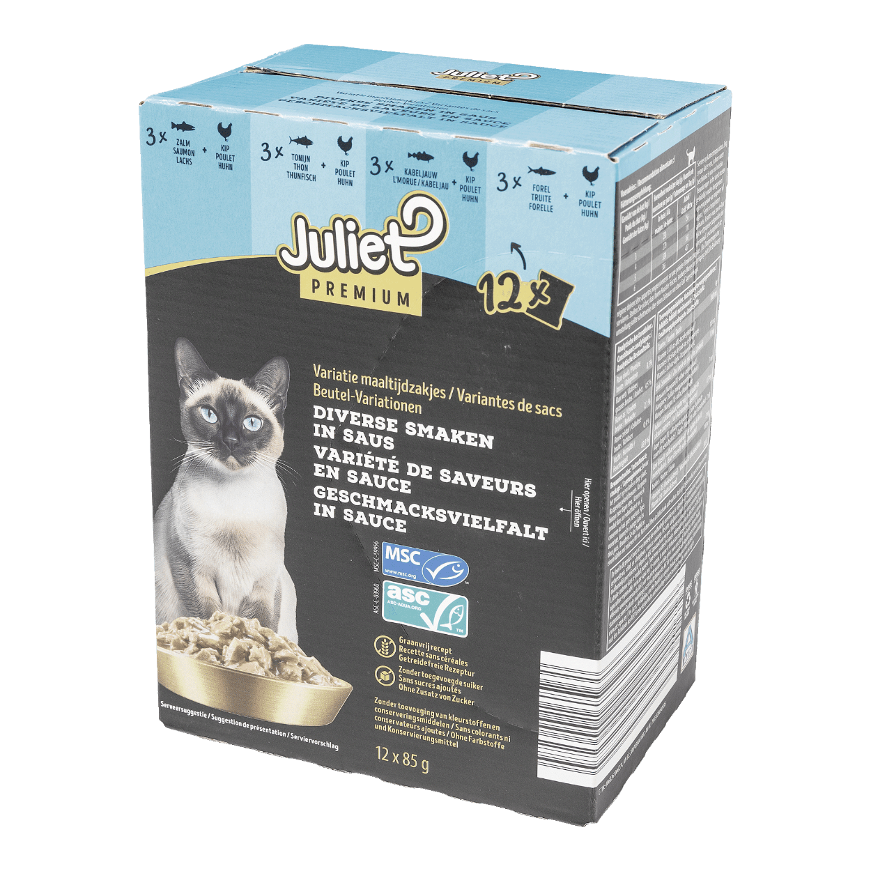 Aliment premium pour chats, 12 pcs JULIET® bon marché chez ALDI