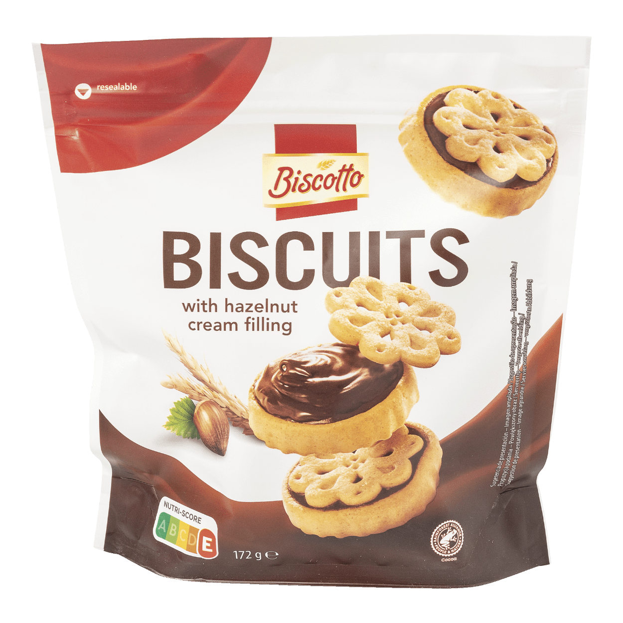 Biscuits fourrés aux noisettes BISCOTTO® bon marché chez ALDI