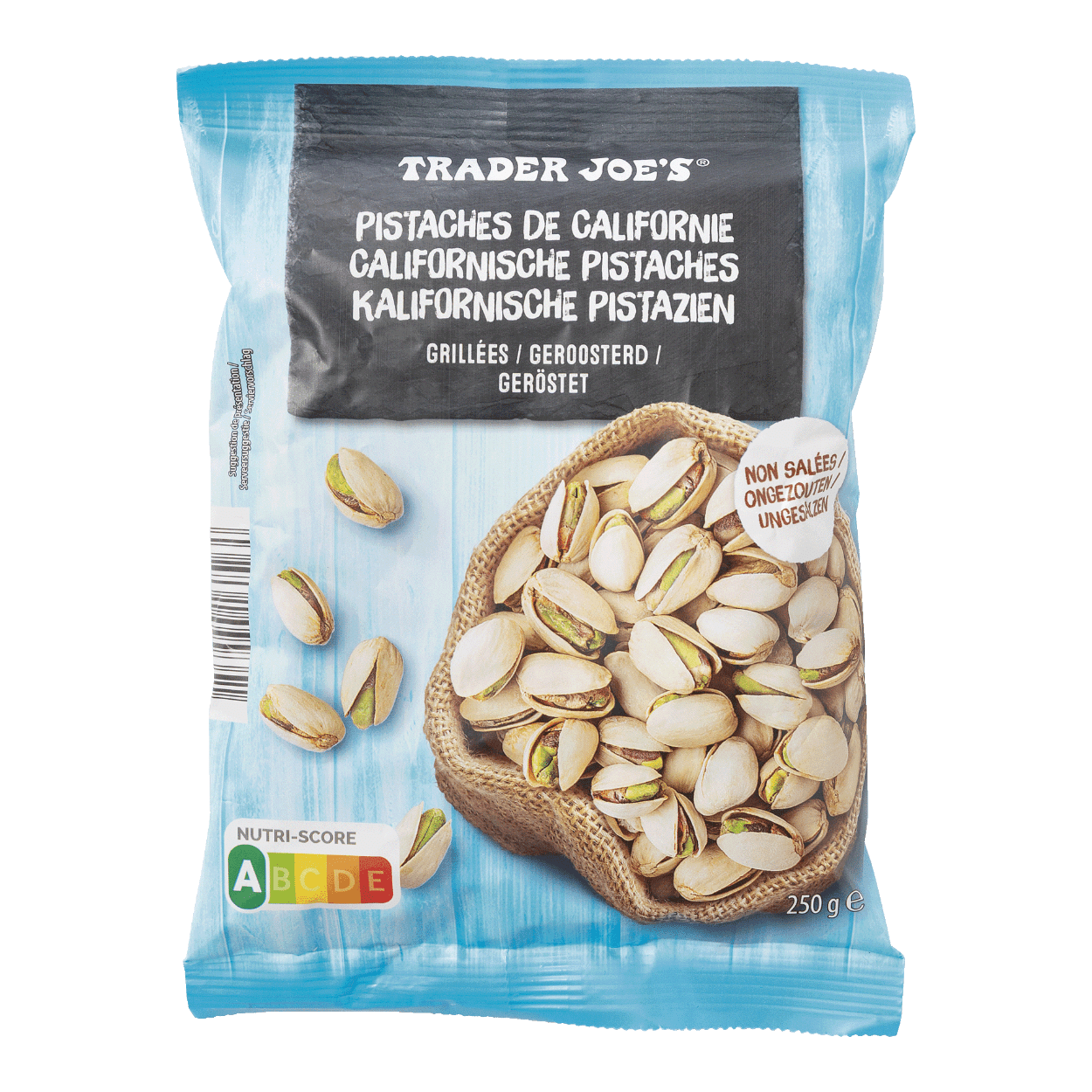 Pistaches non salées TRADER JOE'S® bon marché chez ALDI