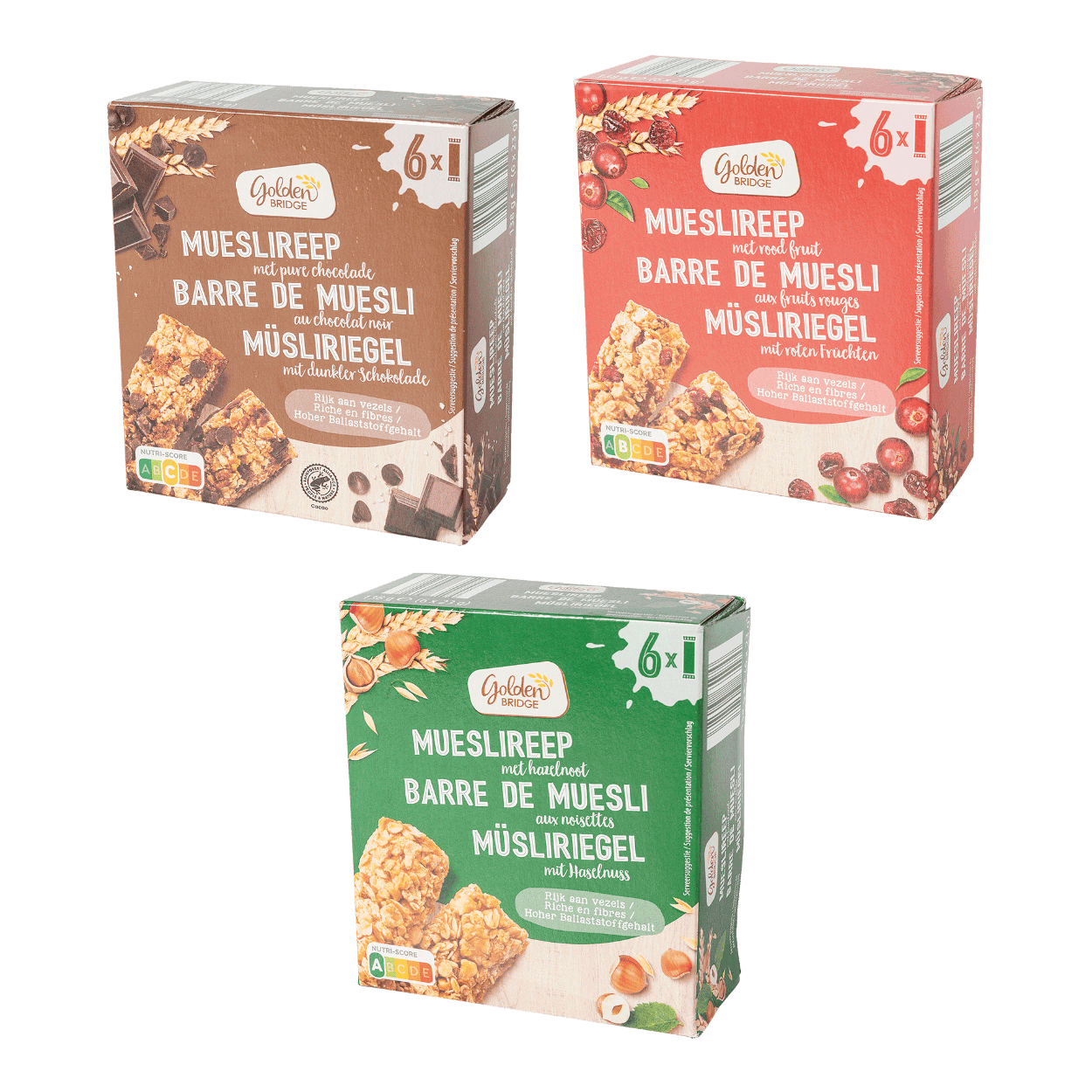 Barres muesli, 6 pcs GOLDEN BRIDGE® bon marché chez ALDI