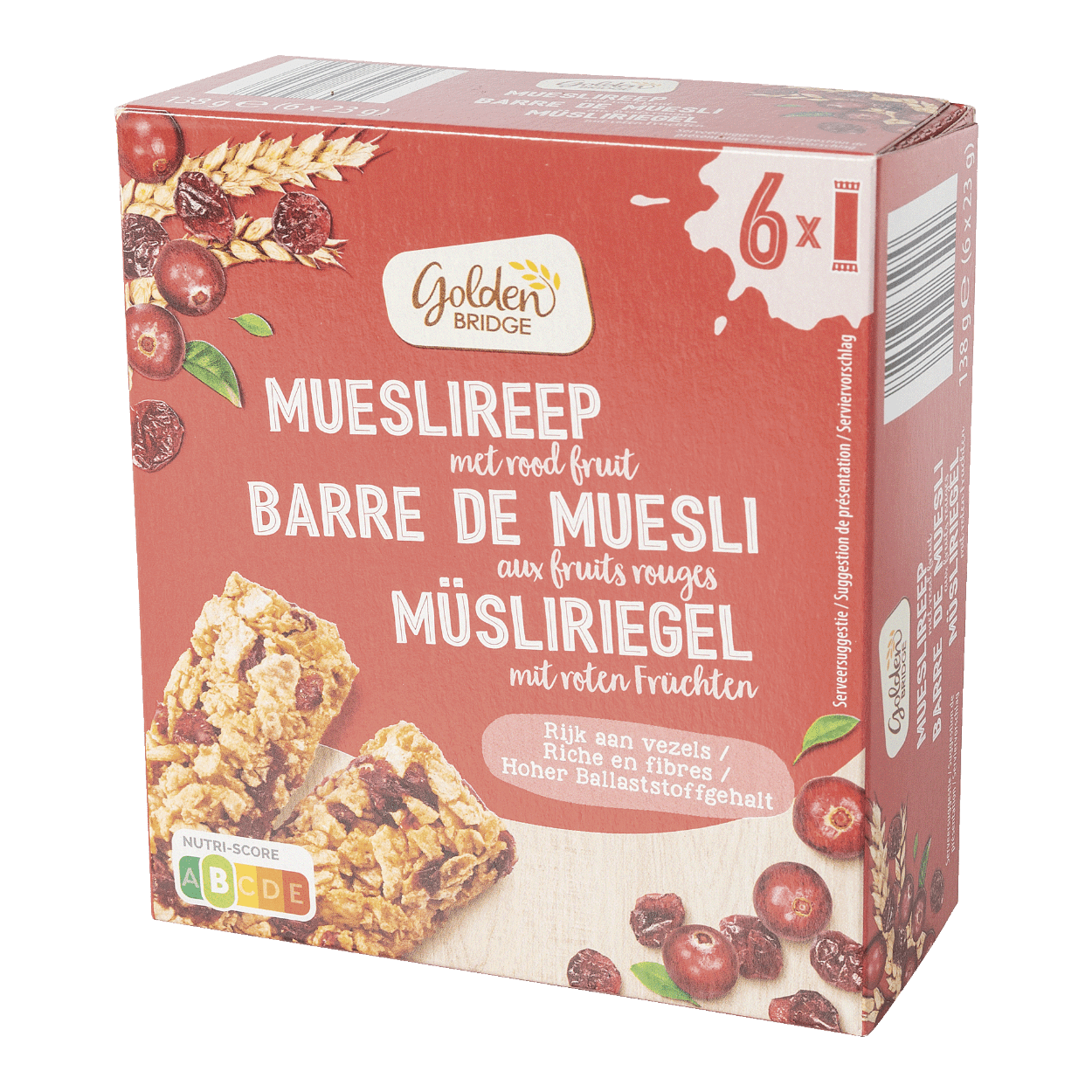 Barres muesli, 6 pcs GOLDEN BRIDGE® bon marché chez ALDI