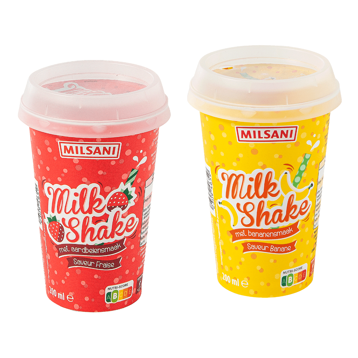 Milkshake fraise ou banane MILSANI® bon marché chez ALDI
