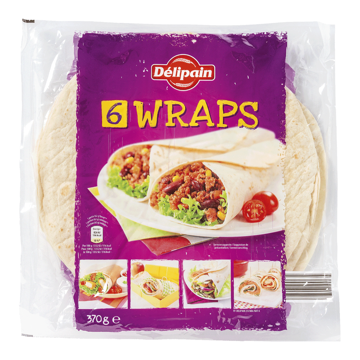 DÉLIPAIN® Wraps, 6 pcs bon marché chez ALDI