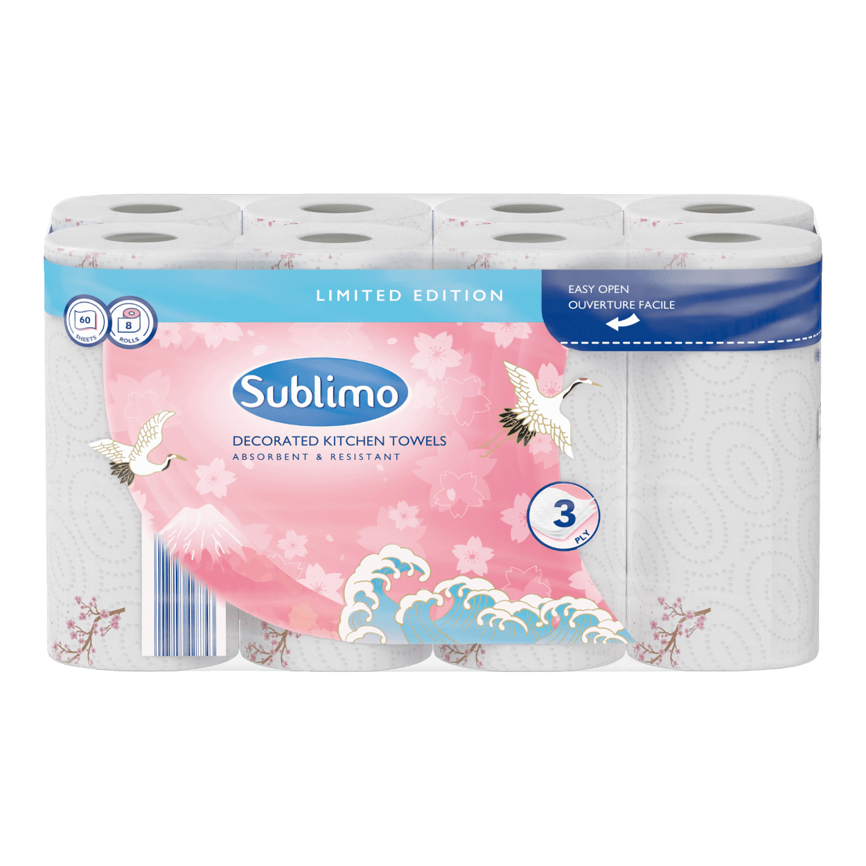 Rouleaux d'essuie-tout, 8 pcs SUBLIMO® bon marché chez ALDI